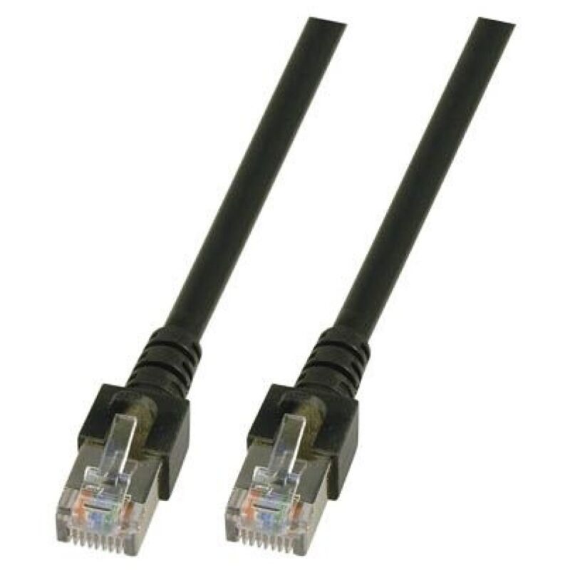 Patchkabel RJ45 SF/UTP Kat. 5e PVC CCA schwarz 2m