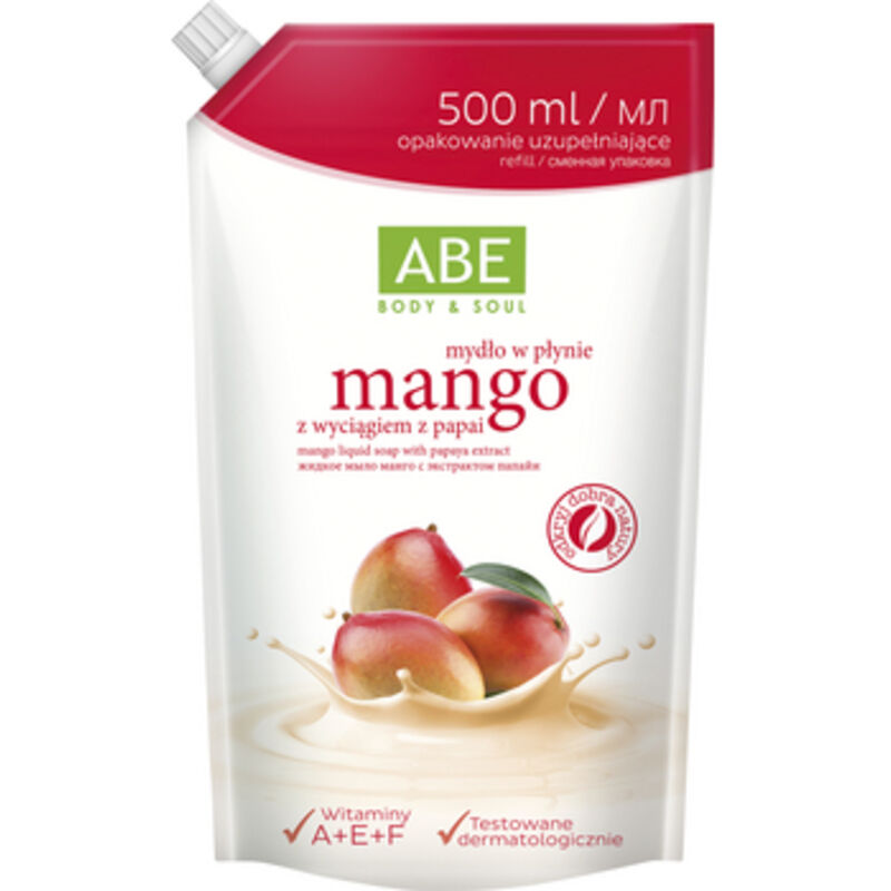ABE Mango- und Papaya-Flüssigseife 500 ml - Nachfüllpackung
