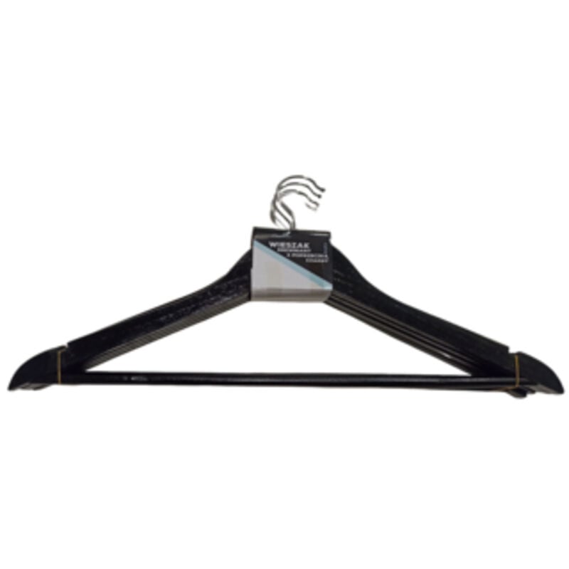 Holzbügel schwarz 5338 Set - 5 Stk.