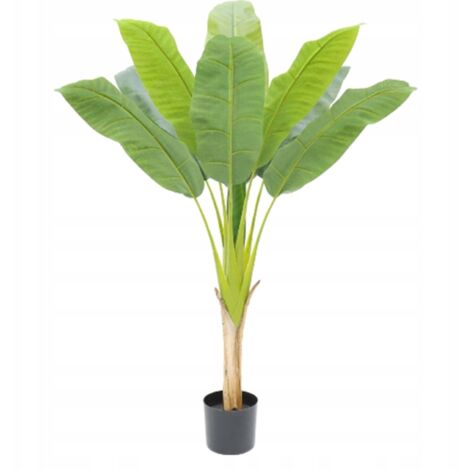 Künstlicher Bananenbaum im realistischen Topf, 120 cm, Dekoration