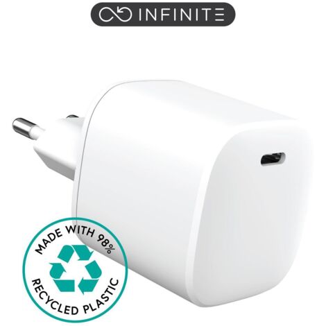 eSTUFF INFINITE EU PD 45W GaN USB-C Ladegerät, Weiß, 98% recycelter ...