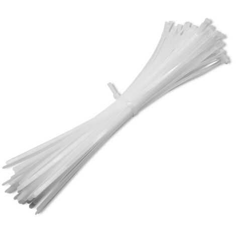 Qoltec Wiederverwendbare Kabelbinder 7,2 x 450 mm Nylon66 UV Weiß