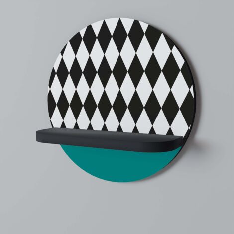 ANGULAR AESTHETIC Rundes Regal Schwarz