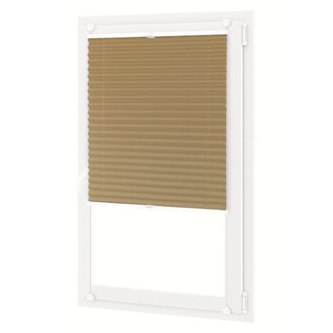 PLISSEE-ROLLO 30x100 cm - PLISSEE-ROLLO, hellbraun, nicht-invasive ...