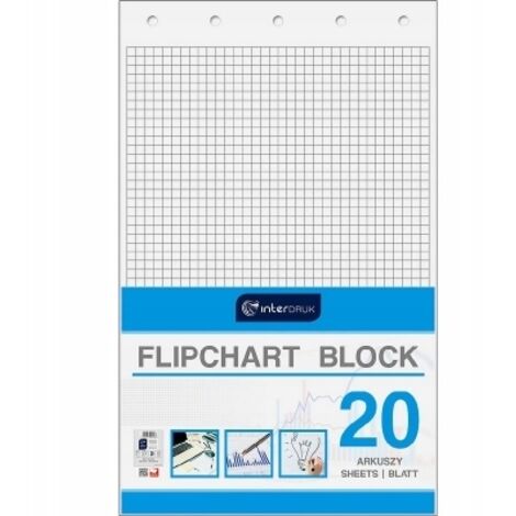 FLIPCHART-BLOCK 20 RASTER 640X1000