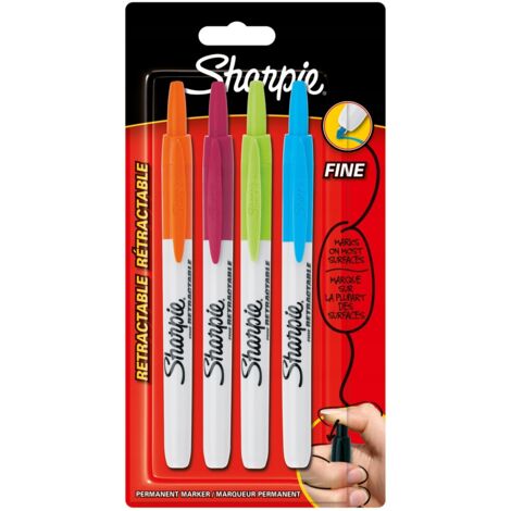 MARKER SHARPIE RT 4KOL BLISTER 0897