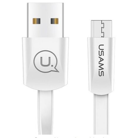 USAMS U2 MicroUSB-Flachkabel 12 m weiß