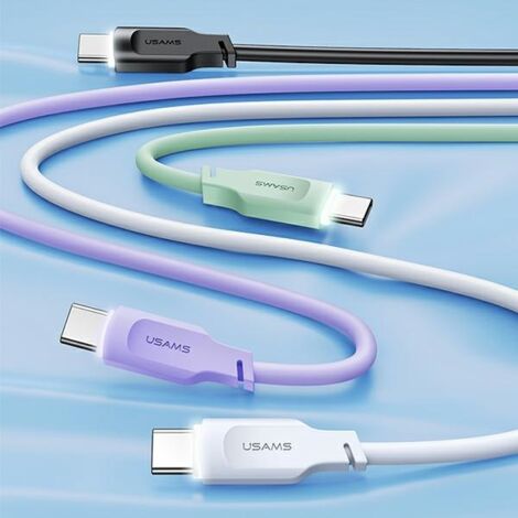 USMAS USBC auf USBC PD Schnellladekabel, 12 m, Violett