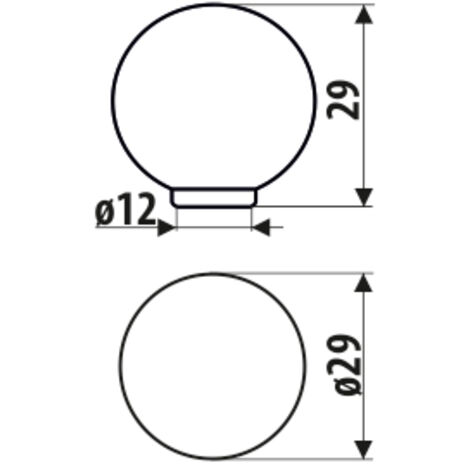 GX16 Knopf, matt lila