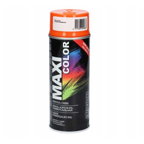 Acryllack Orange glänzend Maxi Color RAL 2004 400ml Spray Motip
