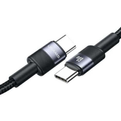 USAMS SJ724 USBC-zu-USBC-Kabel, 12 m, 60 W, Stahl, Schnellladung