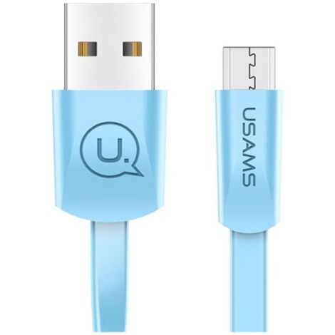 USAMS U2 MicroUSB-Flachkabel 12 m blau