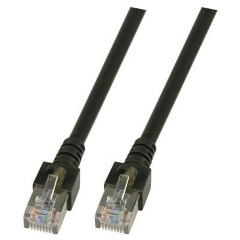 Patchkabel RJ45 SF/UTP Kat. 5e PVC CCA schwarz 2m