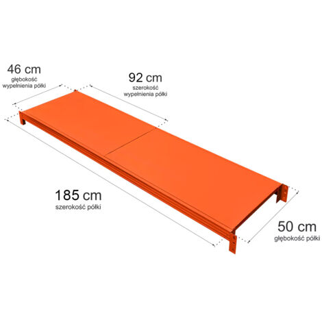 Fachboden für Lagerregal Mega-M FORTIS LIGHT L -185 cm T-50 cm N