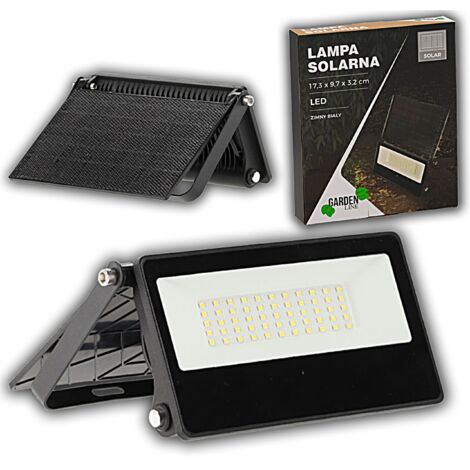 LED SOLAR GARTENLAMPE 173 x 97 x 32 CM 20W SCHWARZ DÄMMERUNGSSENSOR