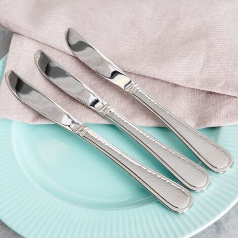 Tafelmesser aus Stahl, Tafelmesser-Set, Besteck, 3-teiliges Messer ...