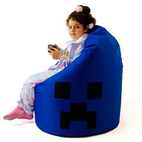 Sitzsack Pouf MINECRAFT blau XXL 110x90