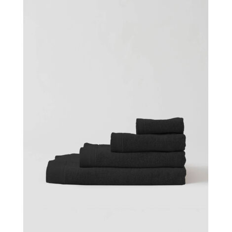 Handtuch aus reiner Baumwolle PURE (schwarz) 30/50 cm - S