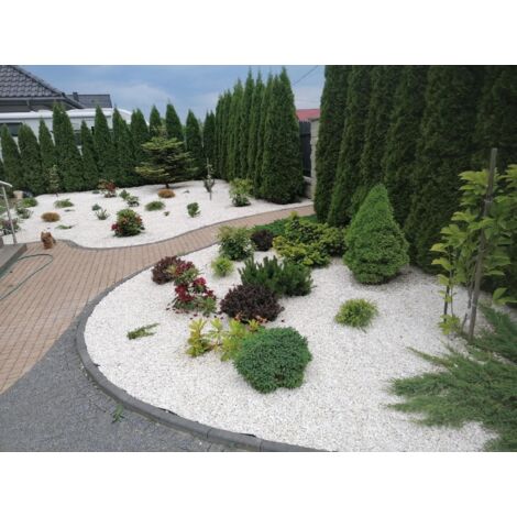 Granit Gartenstein Deko WEISS MARIANNA 8-16mm 20kg Biovita
