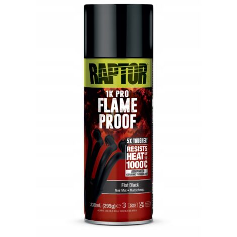RAPTOR SCHWARZ MATT LACKSPRAY, TEMPERATURBESTÄNDIG BIS 1000°C