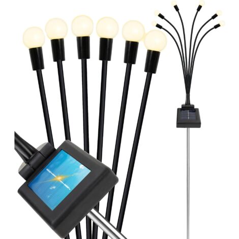 Solarlampe mit 6 LED-Kugeln, integrierten Leuchten, Sensor, dekorativen ...