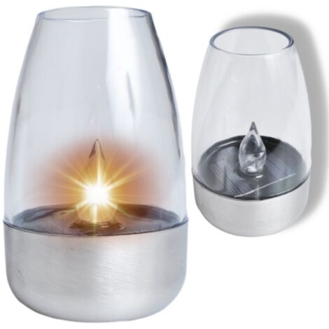 Solar-Gartenlampe, LED-Laterne, moderne Kerze