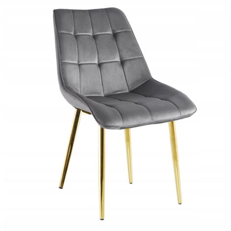 Samt Stuhl Mit Goldenen Beinen