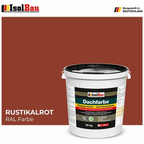Dachfarbe Sockelfarbe Rustikalrot 20 kg Fassadenfarbe RAL Farbe ...