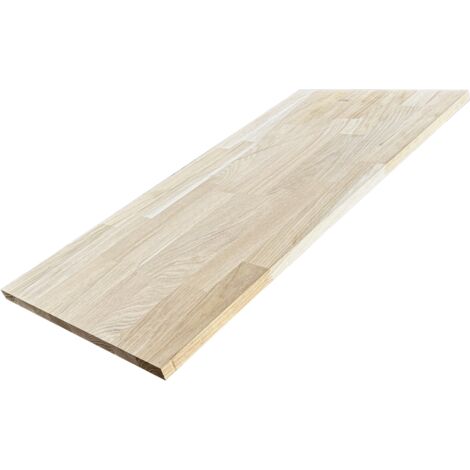 Tablette Chêne Massif Abouté, L.80 cm x l.30 cm, Ep.18 mm