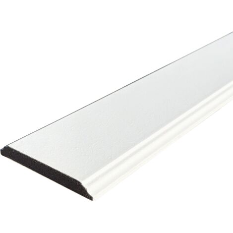 Lot de 10 Cimaises Modernes Prépeint Blanc MDF, L.2,44 m x l.7,8 cm x ...