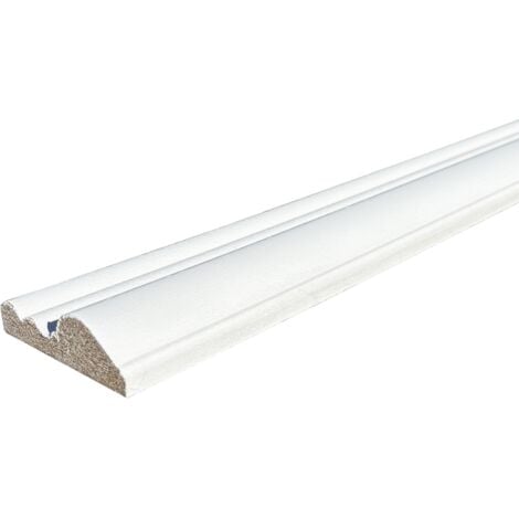 Lot de 10 Cimaises Classiques Prépeint Blanc MDF, L.2,44 m x l.5,8 cm x ...