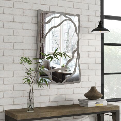 Miroir mural rectangulaire avec cadre en forme de branches, style ...