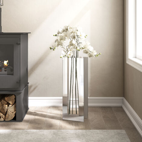 Modern Glam Mirrored Geometric Floor Vase - Tall Decorative Vase for ...