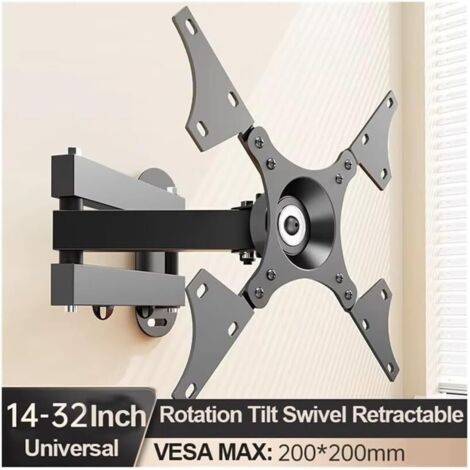 Support TV Mural Fixation Support Mural Ecran PC Orientable et ...