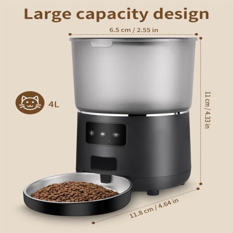 Mangeoire connectée pour chat et chien avec caméra distributeur 4 L ...