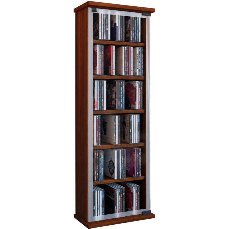 VCM CD Shelf Wood Gabinete de CD con puertas de vidrio de seguridad ESG ...