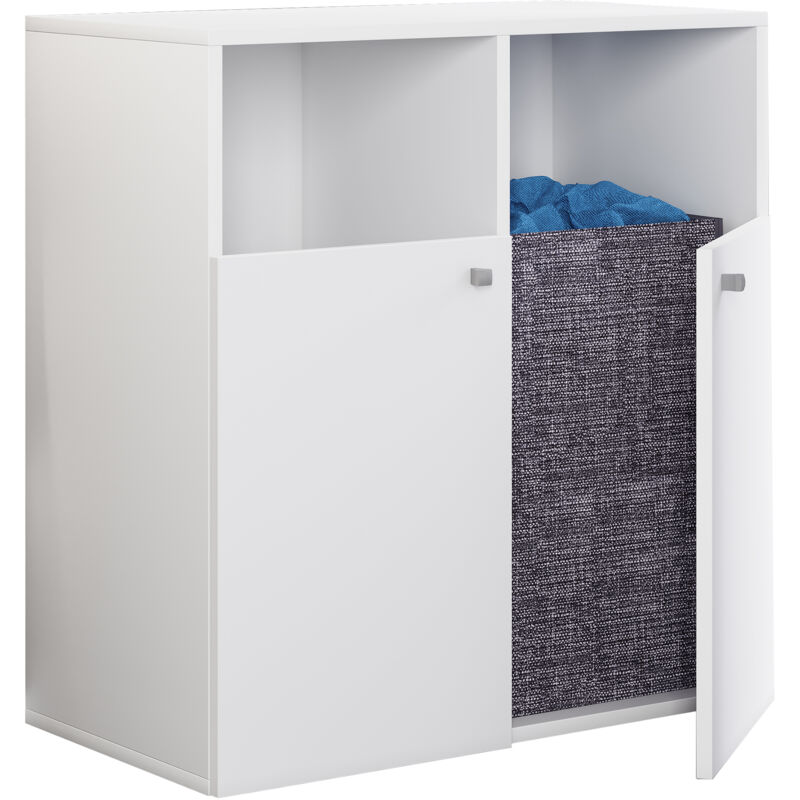 Gabinete de ropa de madera VCM Descanso de ropa Cesta de lavandería ...