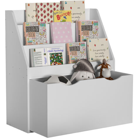 Estante de madera VCM con cajón de rodillos Estante para niños ...