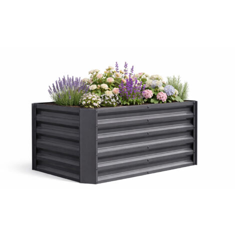 URBAN-Hochbeet metal Hochbeet rectangular caja de plantación de pie ...