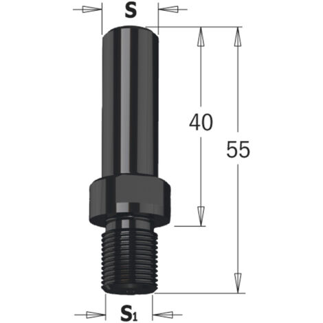 797.127.00 RIDUZIONE M12X1 CON ATTACCO S=12.7X40 L=55 DX