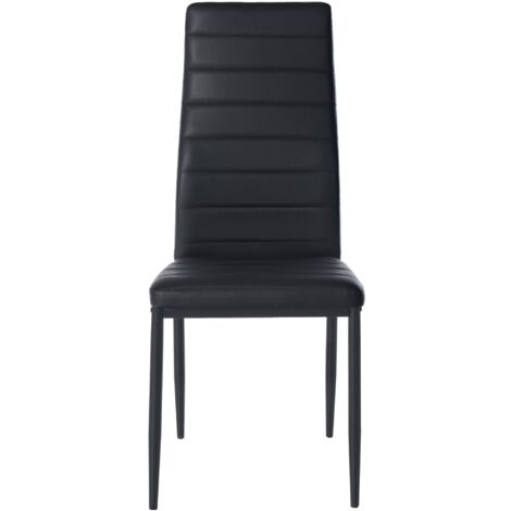 Chaises de salle a manger faciles a nettoyer lot de 4 Mayfair noires ...