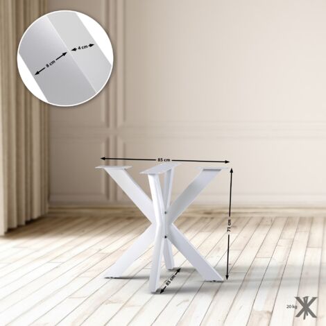 Pieds de table Biloxi Blanc 85x85 cm