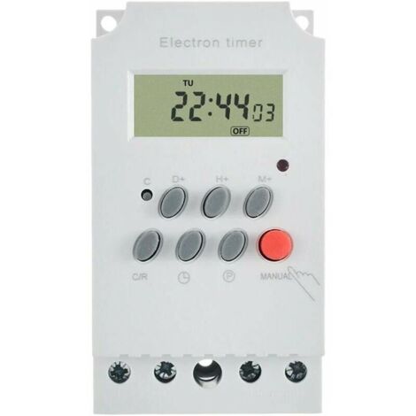AC 220V 25A Digitaler programmierbarer Timer, DIN-Schiene ...