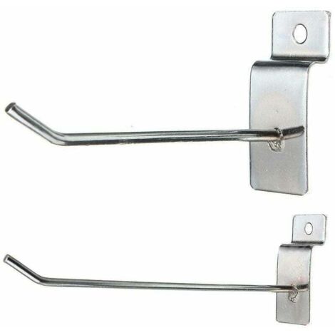 25 X Slatwall Single Hook Pin Shop Display Mount Prong Hanger 100mm