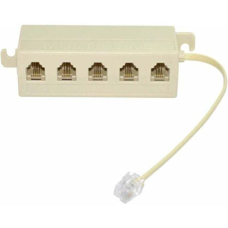 Way Socket 6P4C RJ11 Telefon Modular Telefon Jack Line Splitter Adapter ...