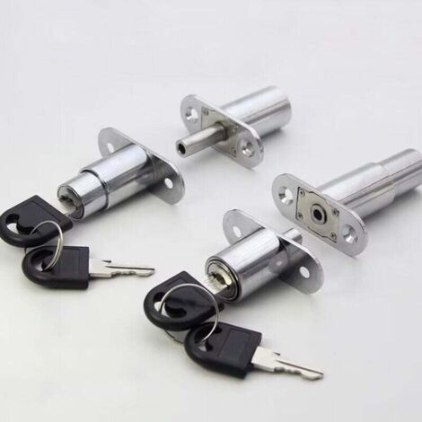 4 Stück Schubladen-Schrankschloss aus Zinklegierung, Schiebetür-Möbelschloss für Vitrinen ...