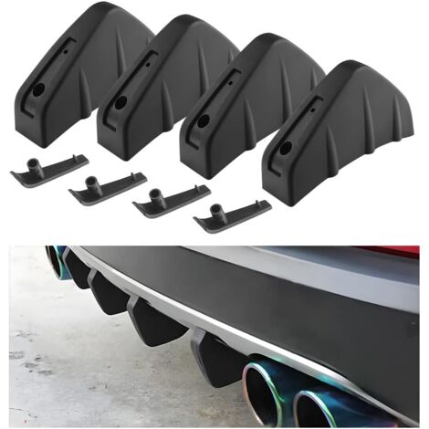4-teiliger Heckspoiler-Diffusor, Auto-Heckspoiler, Haifischflossen ...