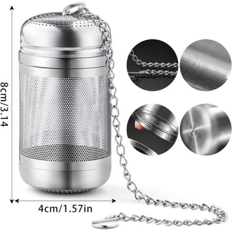 Tee-Ei, Teefilter aus Edelstahl, Teekannen-Diffusor, Teesieb mit Kette ...