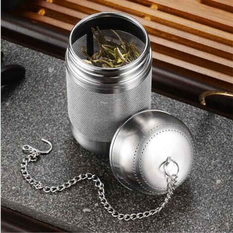 Tee-Ei, Teefilter aus Edelstahl, Teekannen-Diffusor, Teesieb mit Kette ...