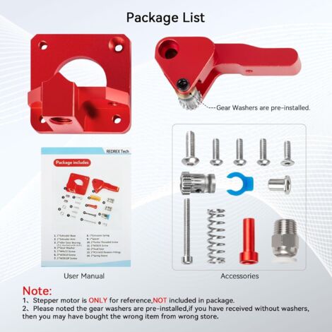 Filament Storage 3Dman-Dual Gear Extrusion Ender 3 Extruder Metal Drive ...